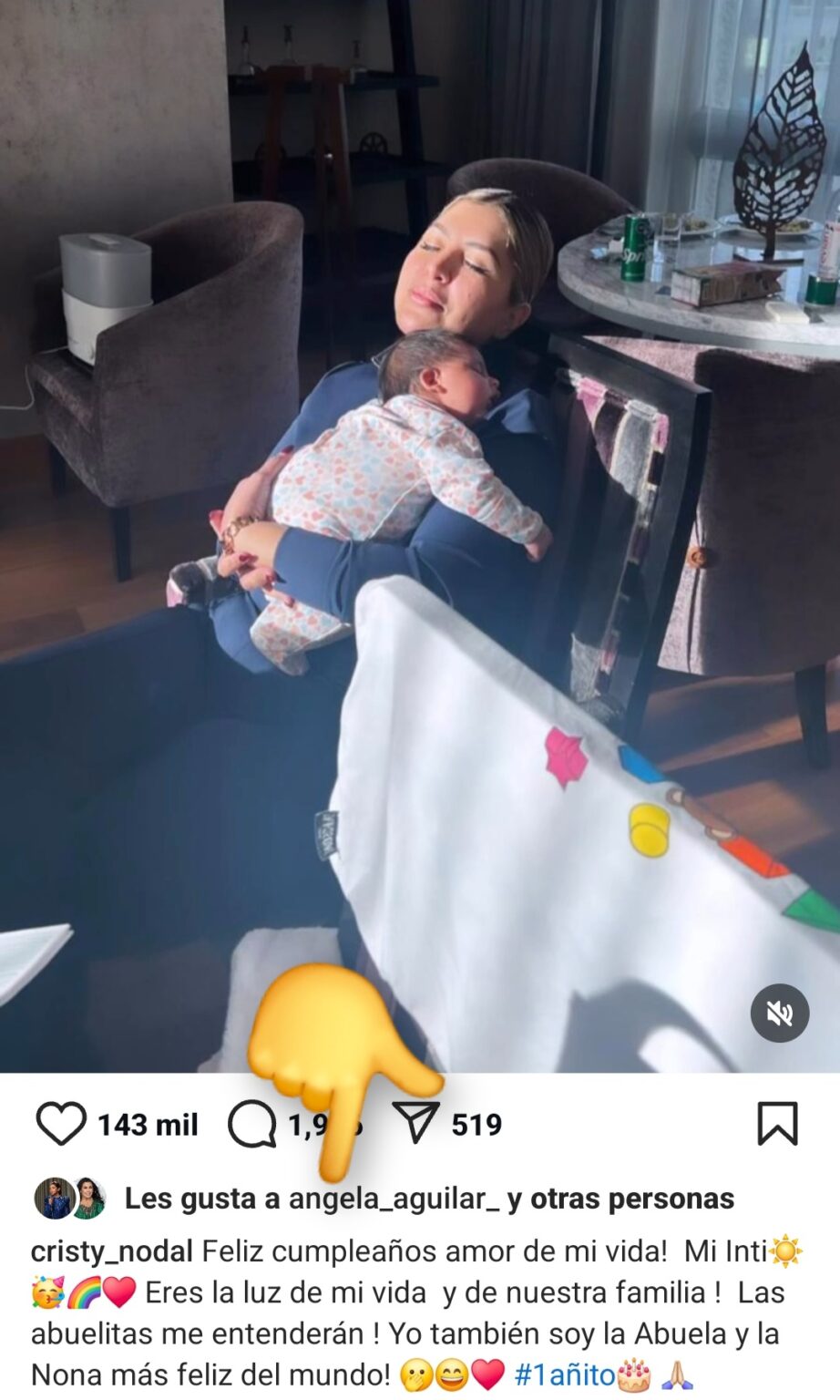 Así reacciona Ángela Aguilar al cumpleaños de Inti, la hija de Nodal y Cazzu - RastreandoFamosos